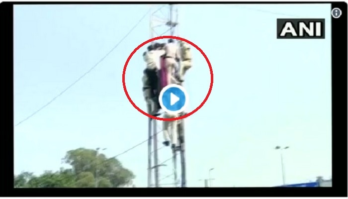 ASHA worker falled down from tower | నిరసన కోసం టవర్ ఎక్కి, కింద ...