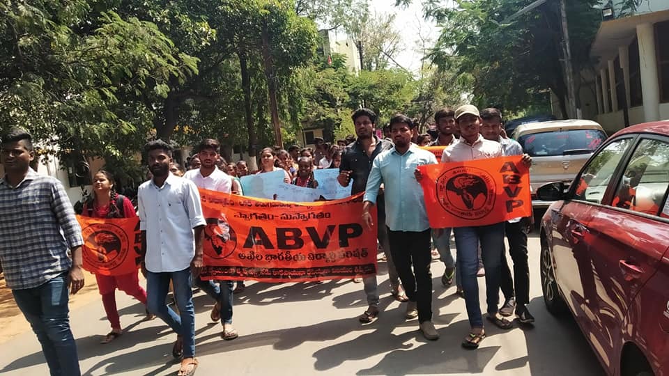 ABVP Stage Protest at Commissioner of College Education, Arrested by ...
