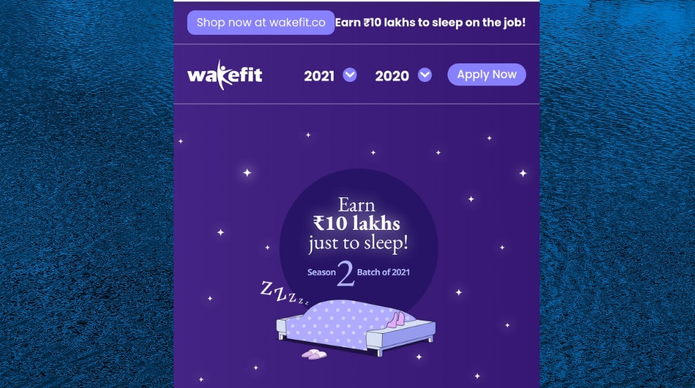 Wakefit sleeping competition, 10 lakh prize money for 9 hours sleep daily | Sleeping competition ...