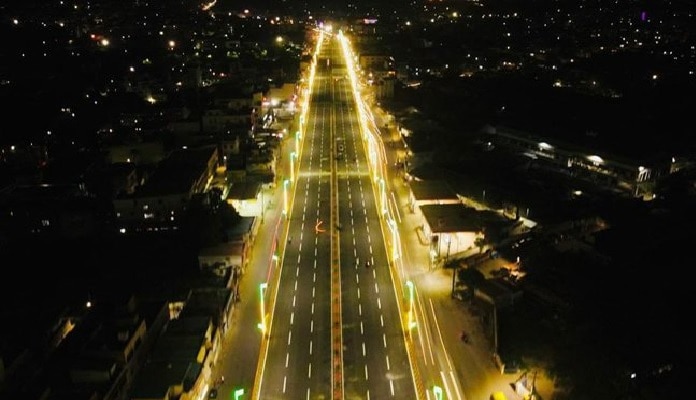 Balanagar fly over with run way look ready, inaugurated by minister ktr ...