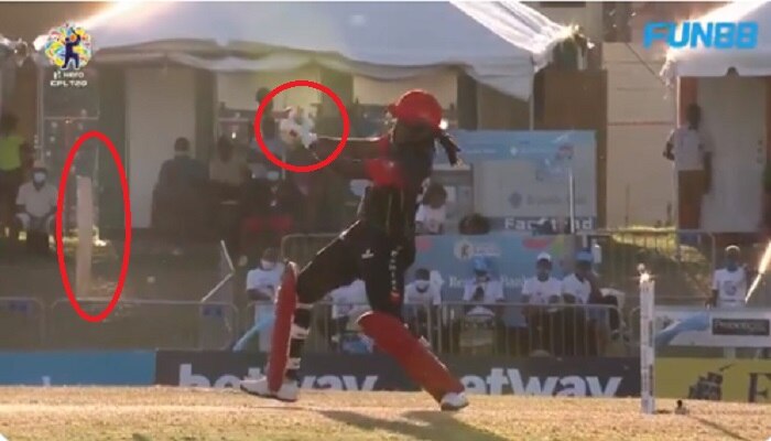 Chris Gayle bat broken into two pieces during GAW v SKNP match in CPL 2021 : క్రిస్ గేల్ బ్యాట్ ...