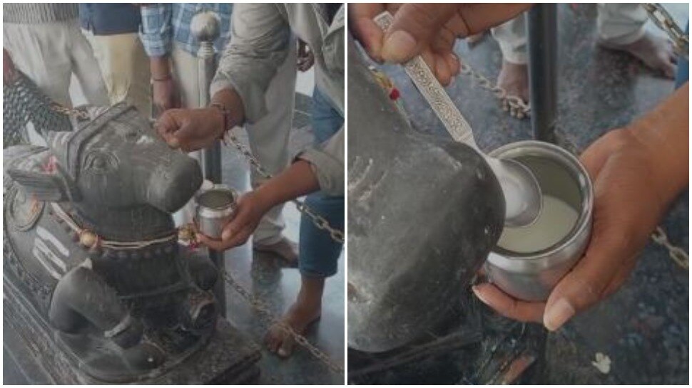Nandi Statue Drinking Milk in Shivalayam at Karimnagar | ఓ మై గాడ్ ...