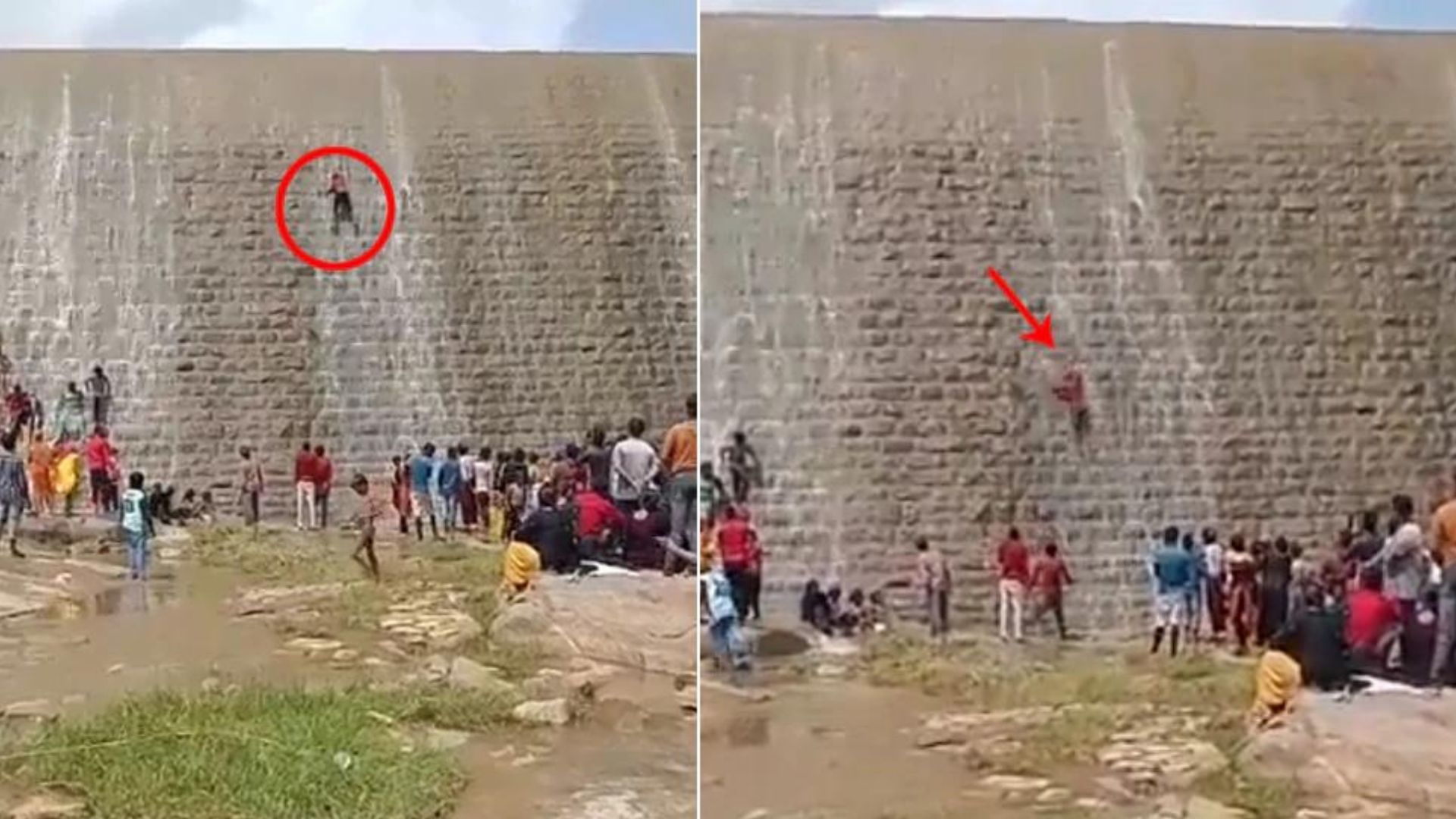 Viral Video: Dam Crawling Up That Man This Incident Happened The locals ...