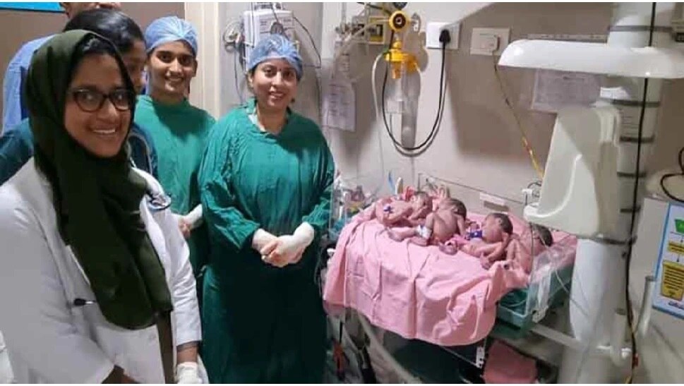 woman gives birth to four children in single birth in shivamogga ...