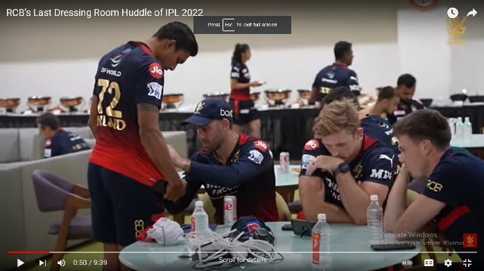 Royal Challengers bengaluru players last day in dressing room of ipl ...
