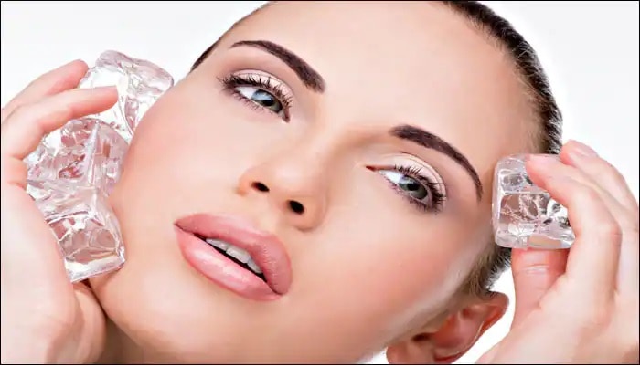 Skin precautions and home remedy tips with ice therapy for instant glow ...