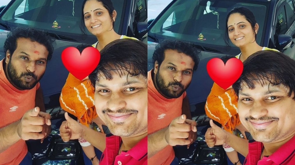 Jordar Sujatha And Rocking Rakesh Post On Racha Ravi New Car ...