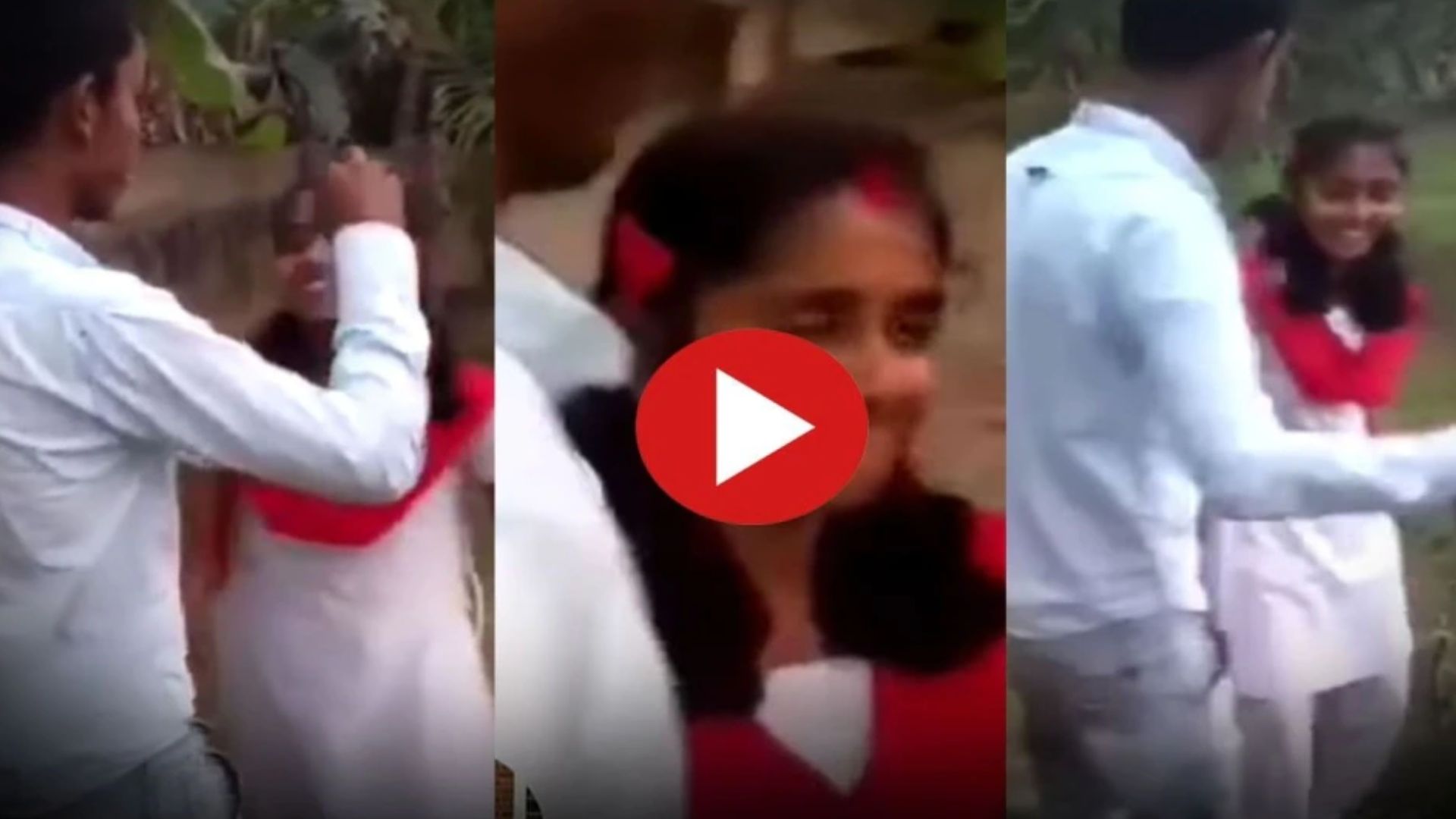 School Lovers Park Viral Video: School Boyfriend put vermilion on ...