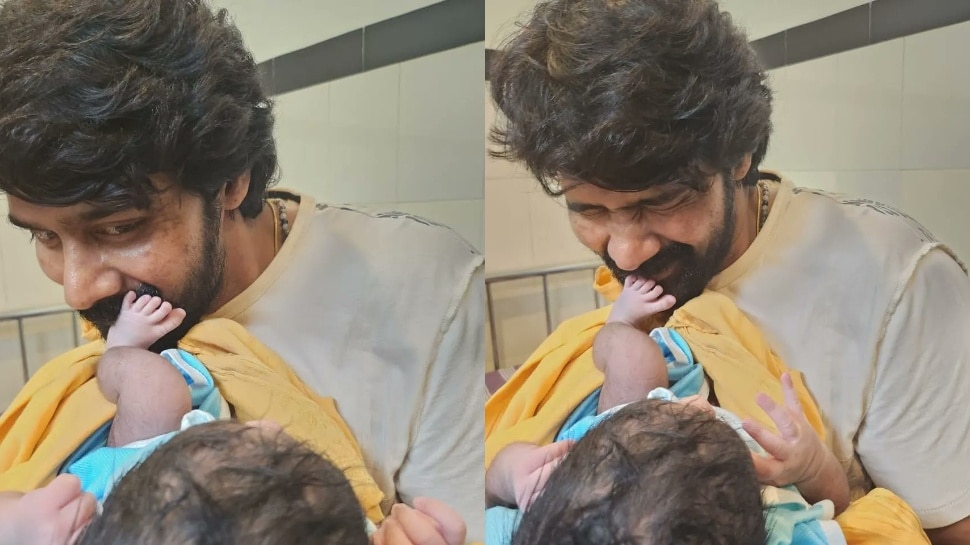 actor Navin Chandra blessed with baby boy and he shared photos of his ...