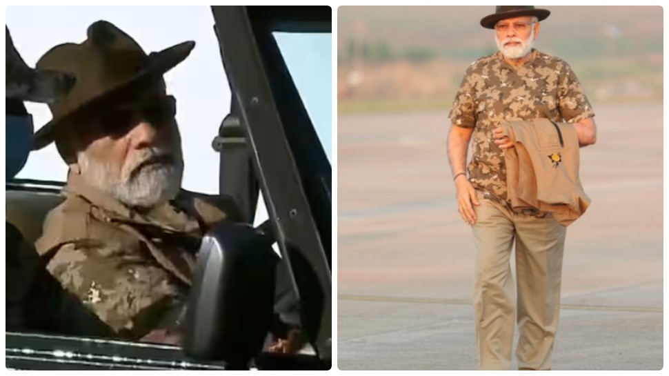 Modi new look Pics goes viral on Internet while visiting Karnataka's ...