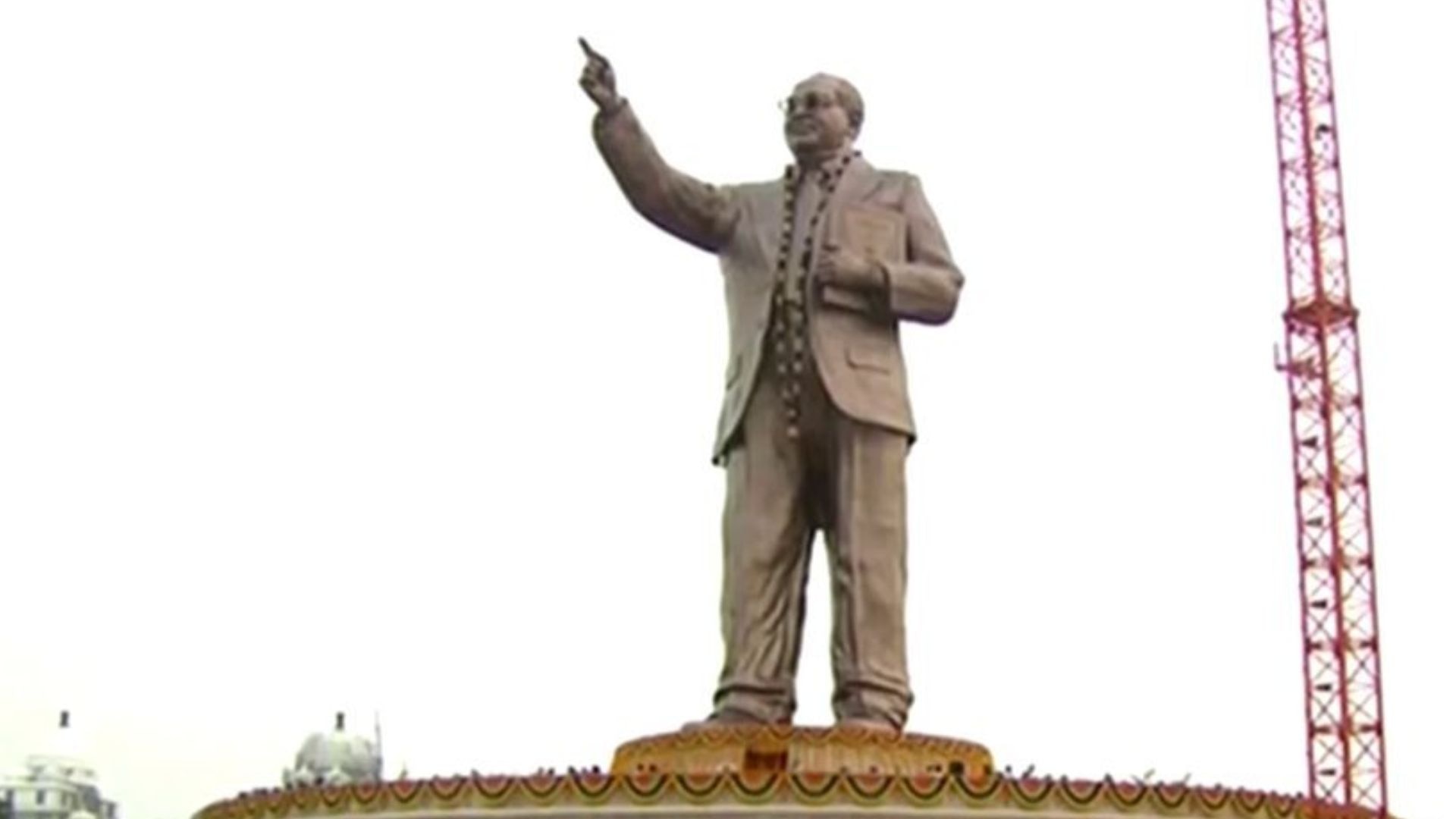 BR Ambedkar Statue Hyderabad: Telangana CM KCR and Prakash Ambedkar ...
