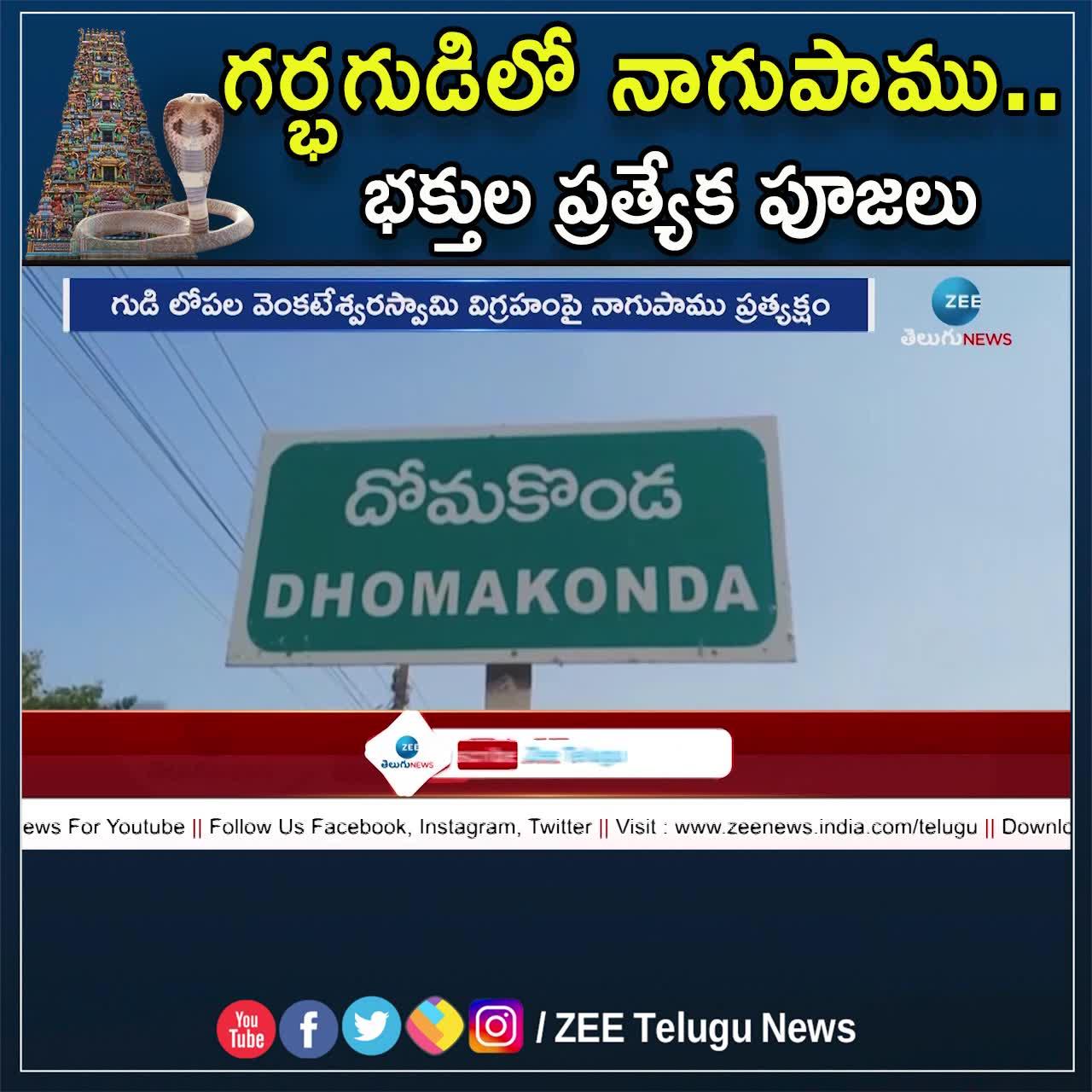 Cobra snake enters venkateshwara swamy temple at sangameshwara village ...