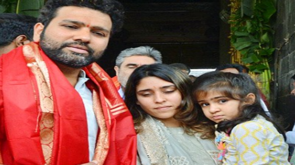 Cricketer Rohit Sharma And Family Visits Tirumala Temple | Rohit Sharma ...