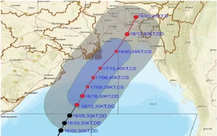 Midhili Cyclone formed in Bay of Bengal imact on andhra pradesh, likely ...
