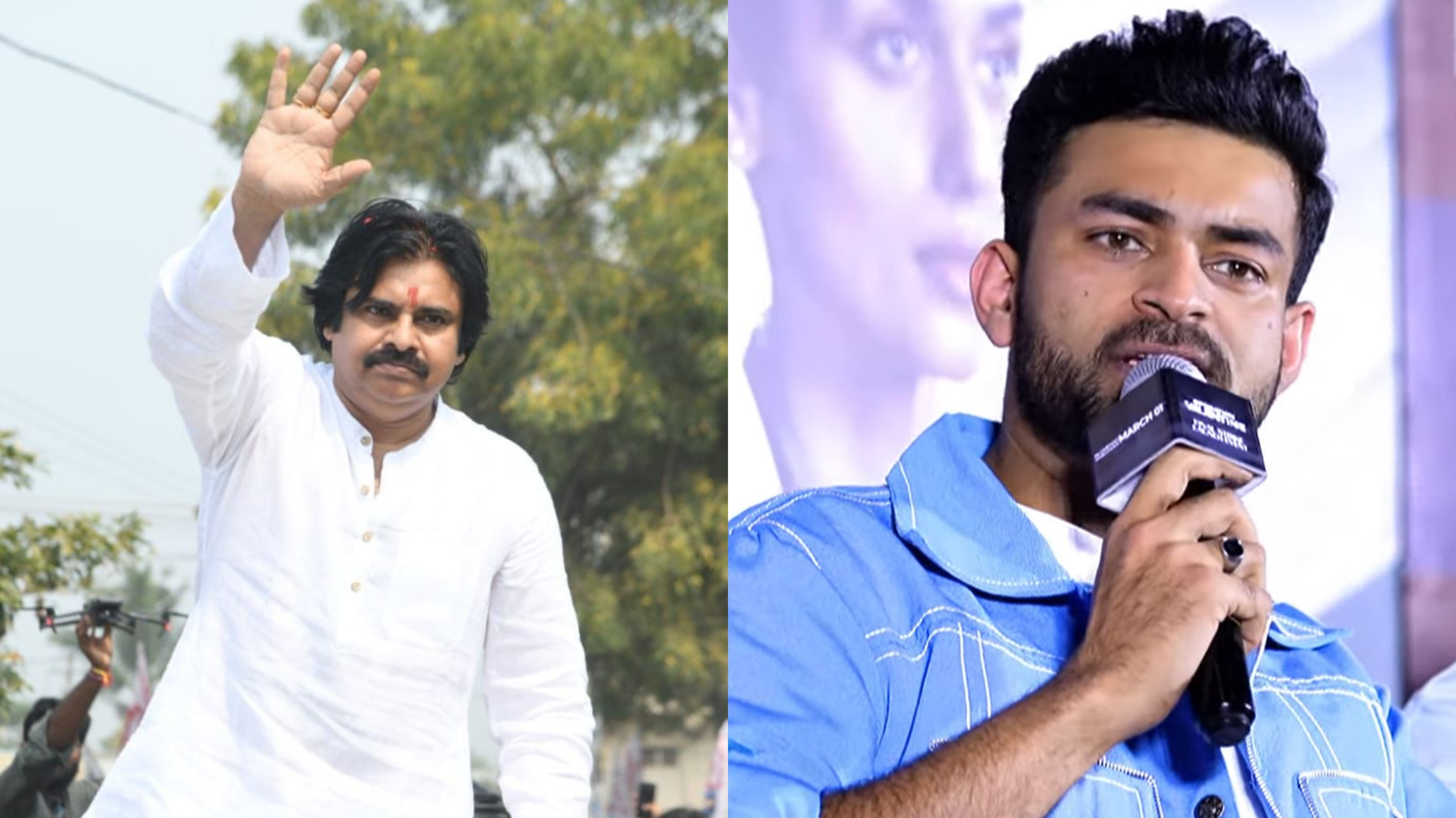 Actor Varun Tej Supports To Babai Pawan Kalyan Party JanaSena In AP ...