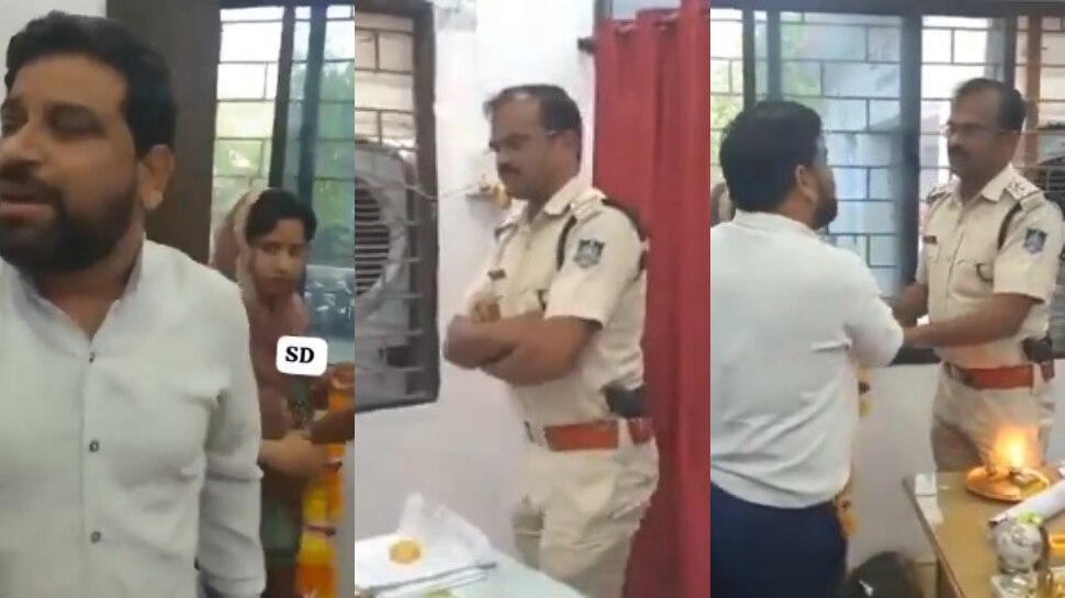 Frustrated Rewa Women Perform aarti at madhya pradesh police station ...