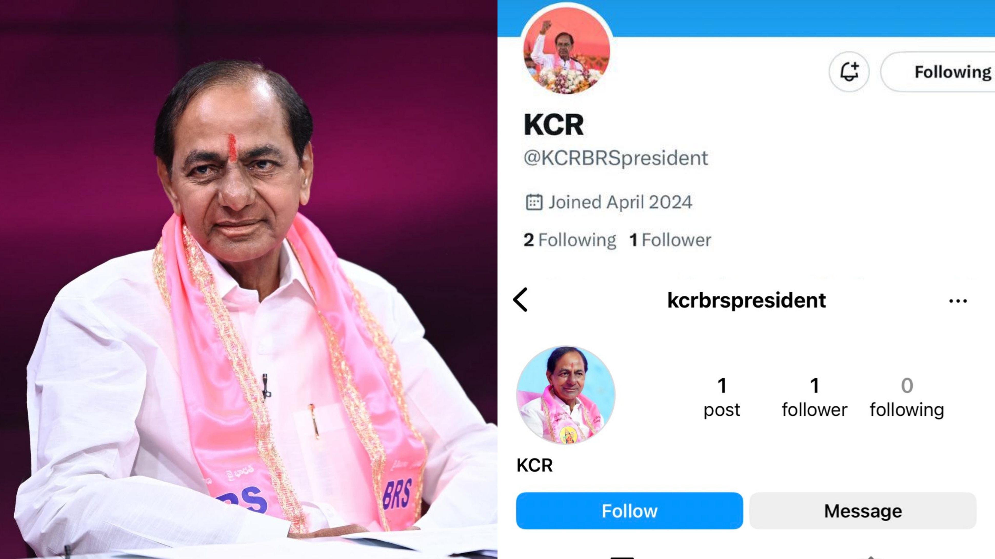 BRS Party Cheif Former CM KCR Entry Into Social Media X Twitter ...