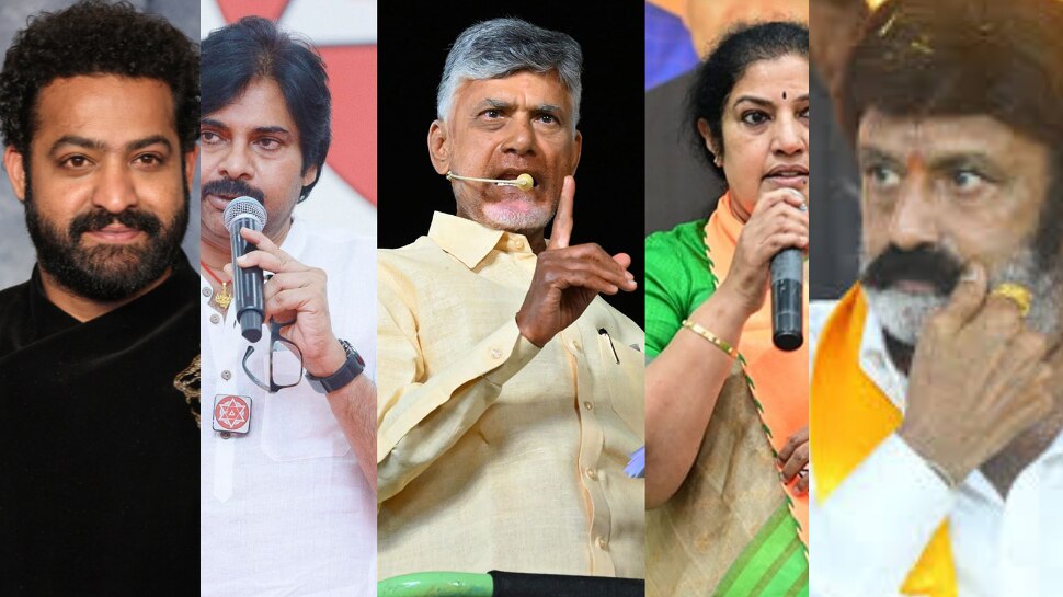 Jr ntr best Wishes to Chandrababu naidu Balakrishna Purandeshwari and Pawan Kalyan due to Great ...