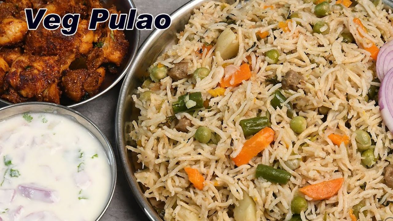 Vegetable Pulao Recipe Just Cook In Ten Minutes | Vegetable Pulao ...