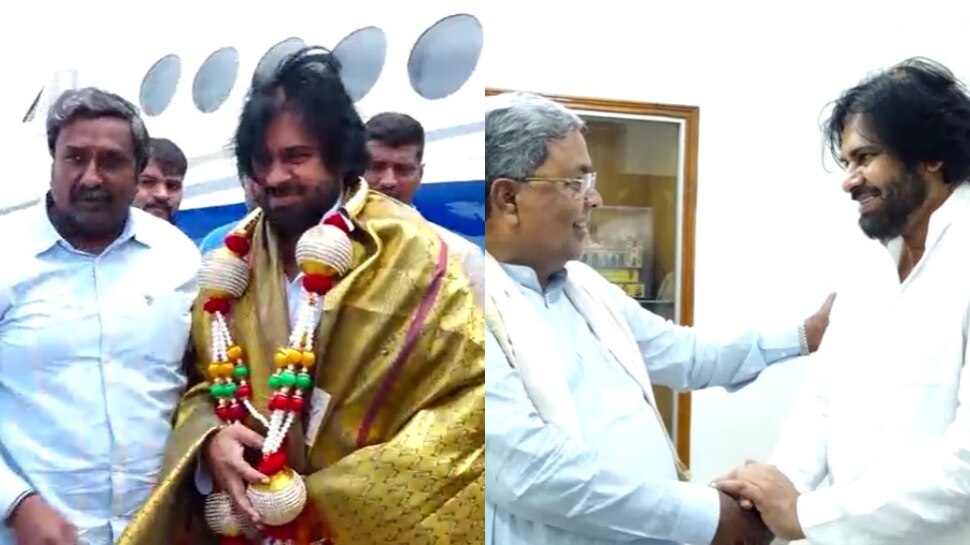 Andhra Pradesh deputy cm pawan kalyan meets with Karnataka cm Siddaramaiah and request for kumki ...