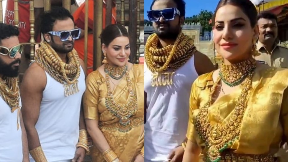 Golden Boys of Pune family wearing 25 kgs gold and came to Tirumala for ...