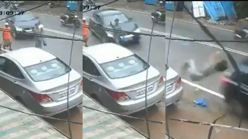 Rash driving car accident in vanasthalipuram Hyderabad woman seriously ...