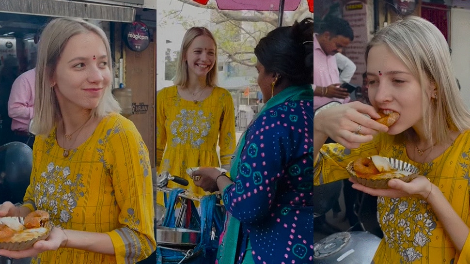 Russian influencer tries roadside idli sambar in Mumbai video goes ...