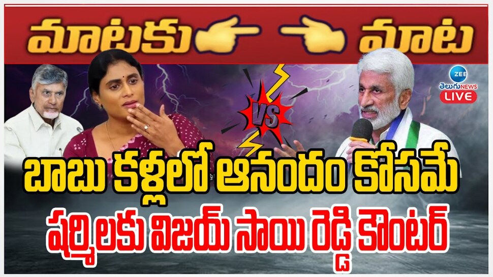 YS Jagan mohan reddy ysrcp Vijay Sai Reddy Mass Counter To YS Sharmila ta | Vijay ai Reddy Vs ...
