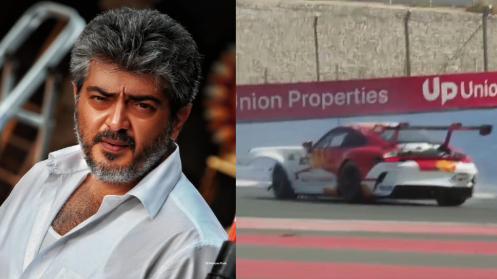 Ajith narrowly escaped from racing car accident video goes viral on ...