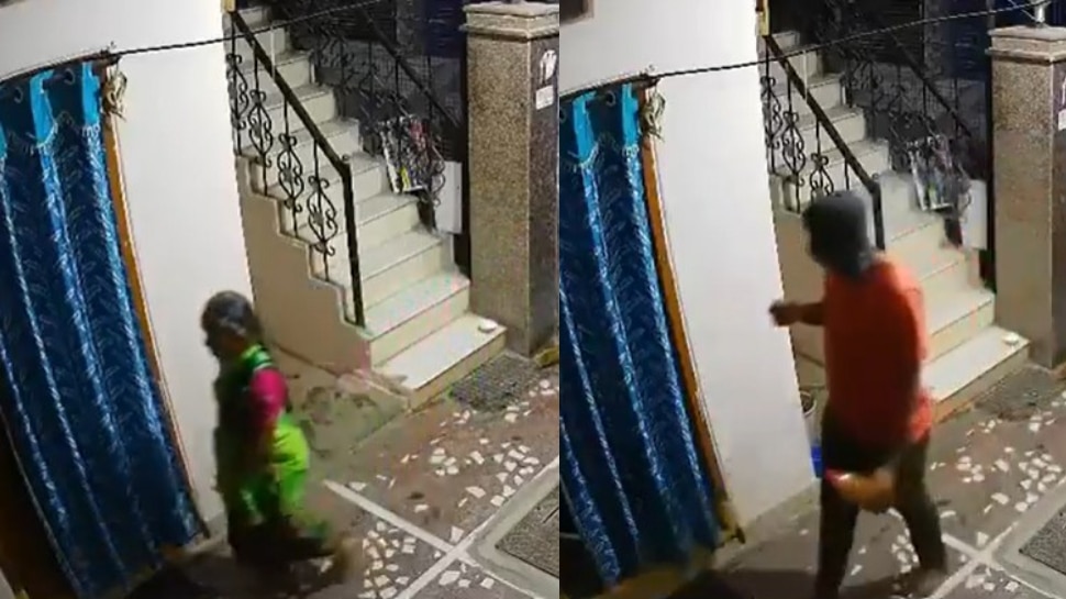 Gold Chain snatching in kphb temple bus stop in Hyderabad video goes ...