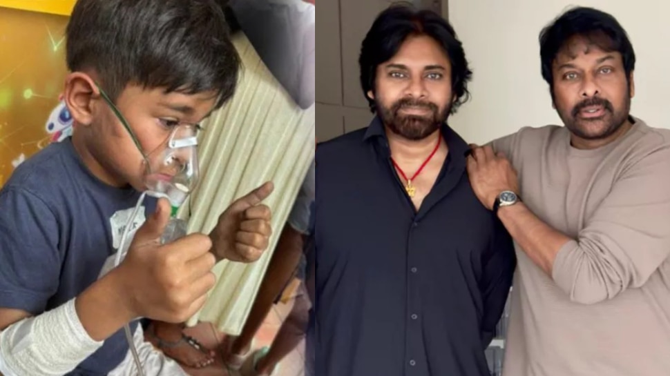 Megastar Chiranjeevi says Pawan kalyan son Mark shankar discharged from ...