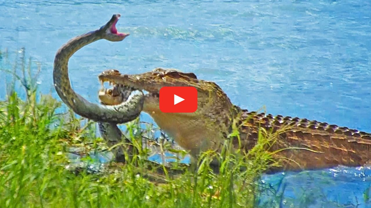 Most Ferocious Battle Between Crocodile And Python Trending Video Watch Now | Crocodile Vs ...