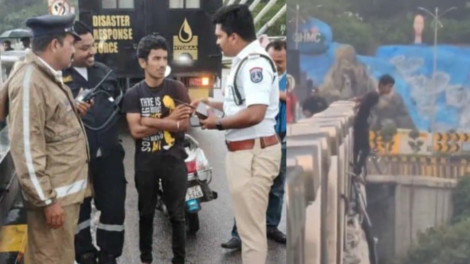 HYDRAA Team Saves Drunk Man From Suicide at Durgam Cheruvu Bridge Viral ...