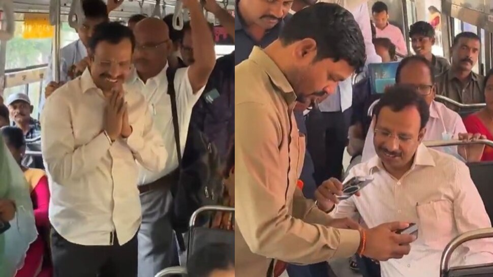VC Sajjanar travelled in bus like normal passenger on his working day ...