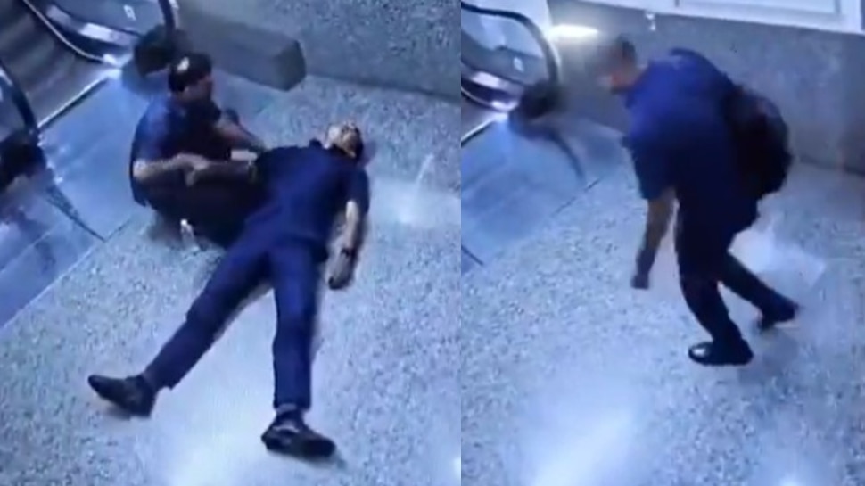 Delhi asi cop collapsed with heart attack court video going viral pa ...