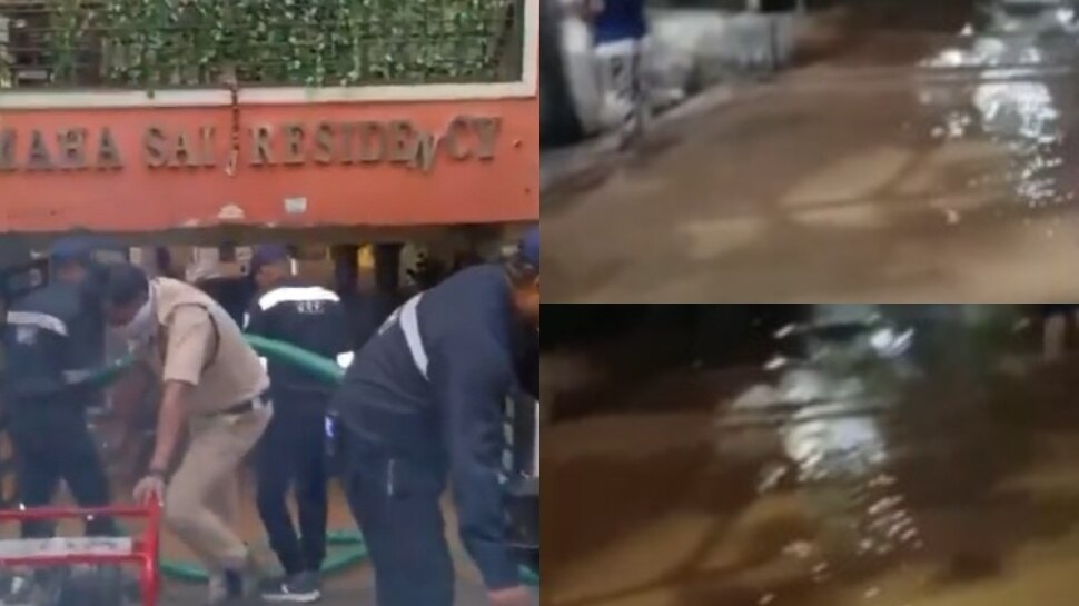 Sudden Flood In Manikonda After Manjeera Water Pipeline Burst Video ...