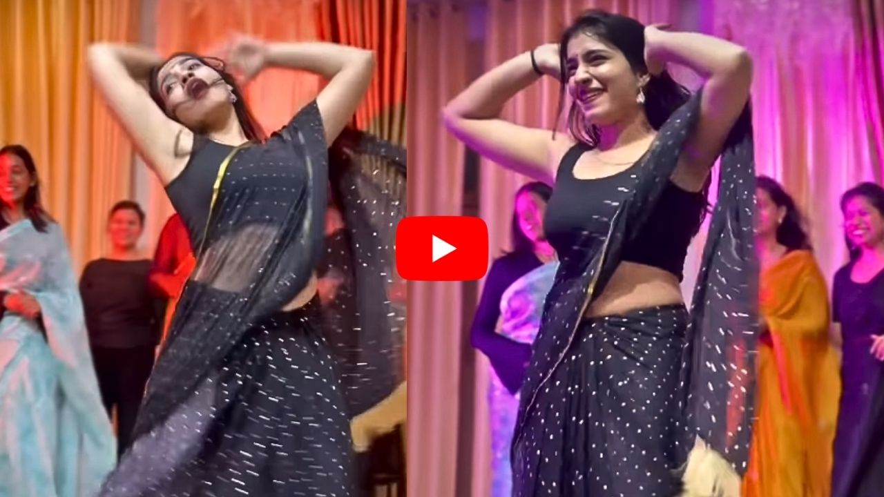 Black Saree Girl Dance Shaking Up Social Media Video | సోషల్ మీడియాను ...