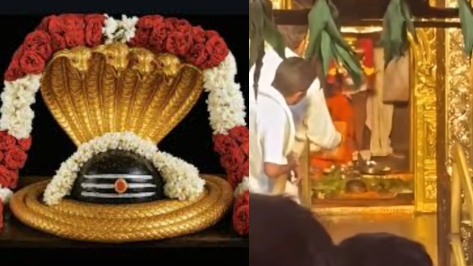 Man using Mobile phone in srisailam main temple video goes controversy ...