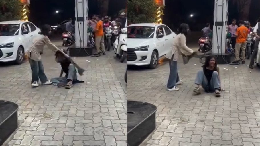Teen girls fighting in petrol bunk video goes viral pa |Video viral ...