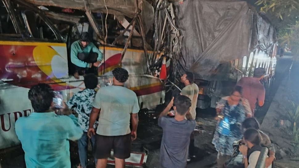 Horrific Road Accident in Gajuwaka APSRTC Bus Hits Parked Truck 3 ...