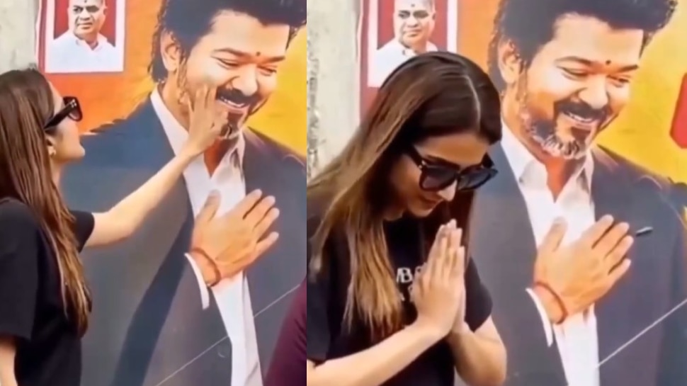 Trisha krishnan salutes tamil nadu cm vijay thalpathy poster amid ...