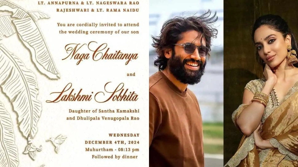 Naga Chaitanya sobhitha dhulipala Wedding Invitation Card Goes Viral on ...