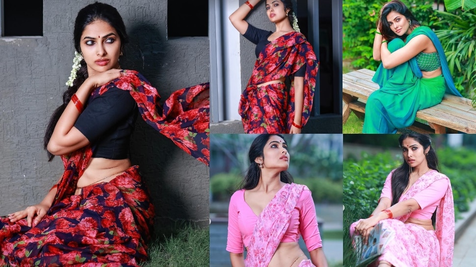 Divi Vadthya Latest Pics in Saree Shows Navel Part | నడుము మడతల్లో ...
