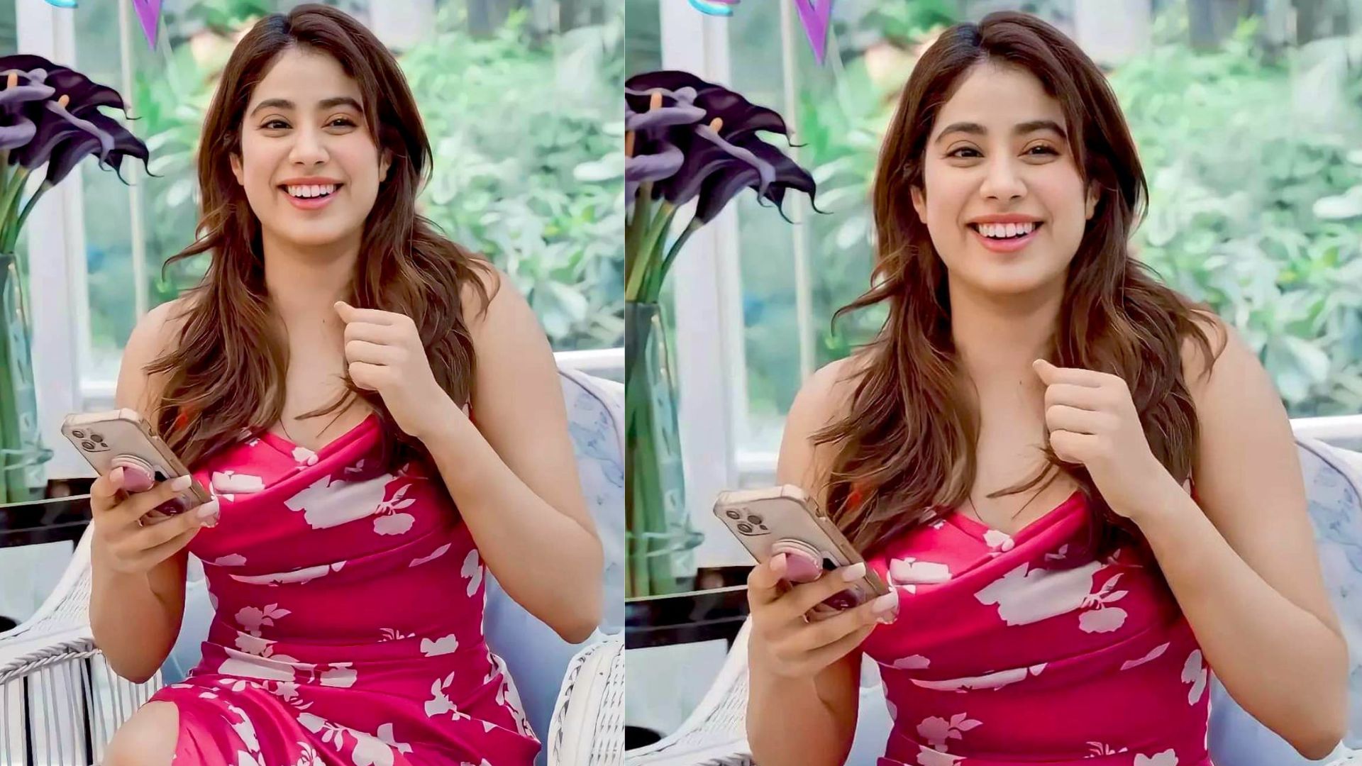 Actress Janhvi Kapoor Beautiful Smile Pictures in Short Dress Shakes ...