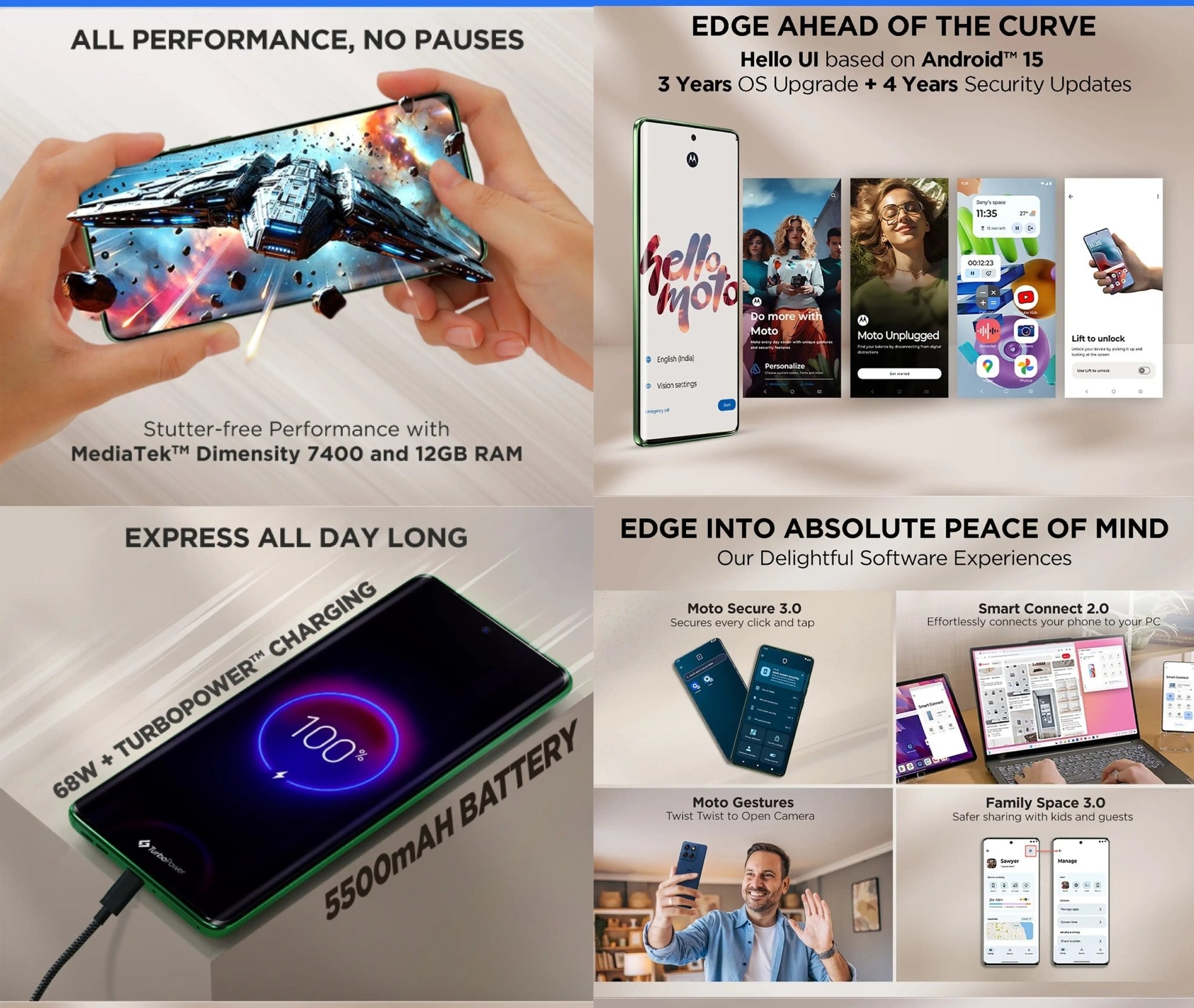 Powerful Snapdragon 6S Gen 3 Processor MOTOROLA Edge 60 Fusion 5G Get ...