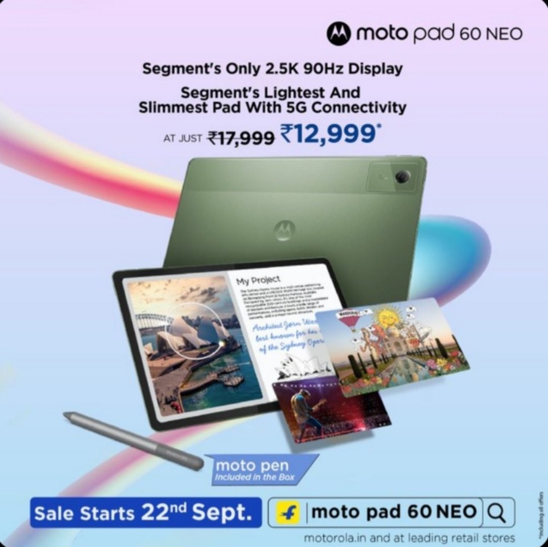 Do You Know How To Buy The Motorola Pad 60 Neo Tab For Rs 1999 With ...
