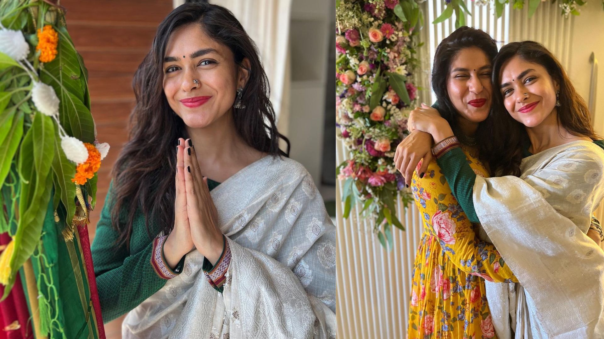 Sita Ramam Heroine Mrunal Thakur Looks Stunning in White Saree on the ...