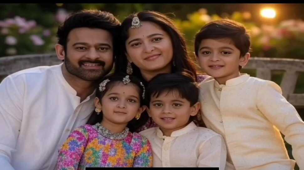 Prabhas and Anushka Become Parents For Three Kids AI Family Photos Take ...