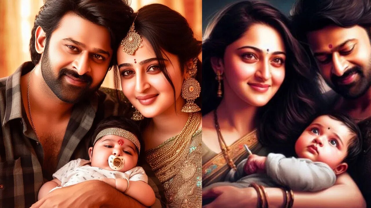 Prabhas and Anushka Become Parents For Three Kids AI Family Photos Take ...