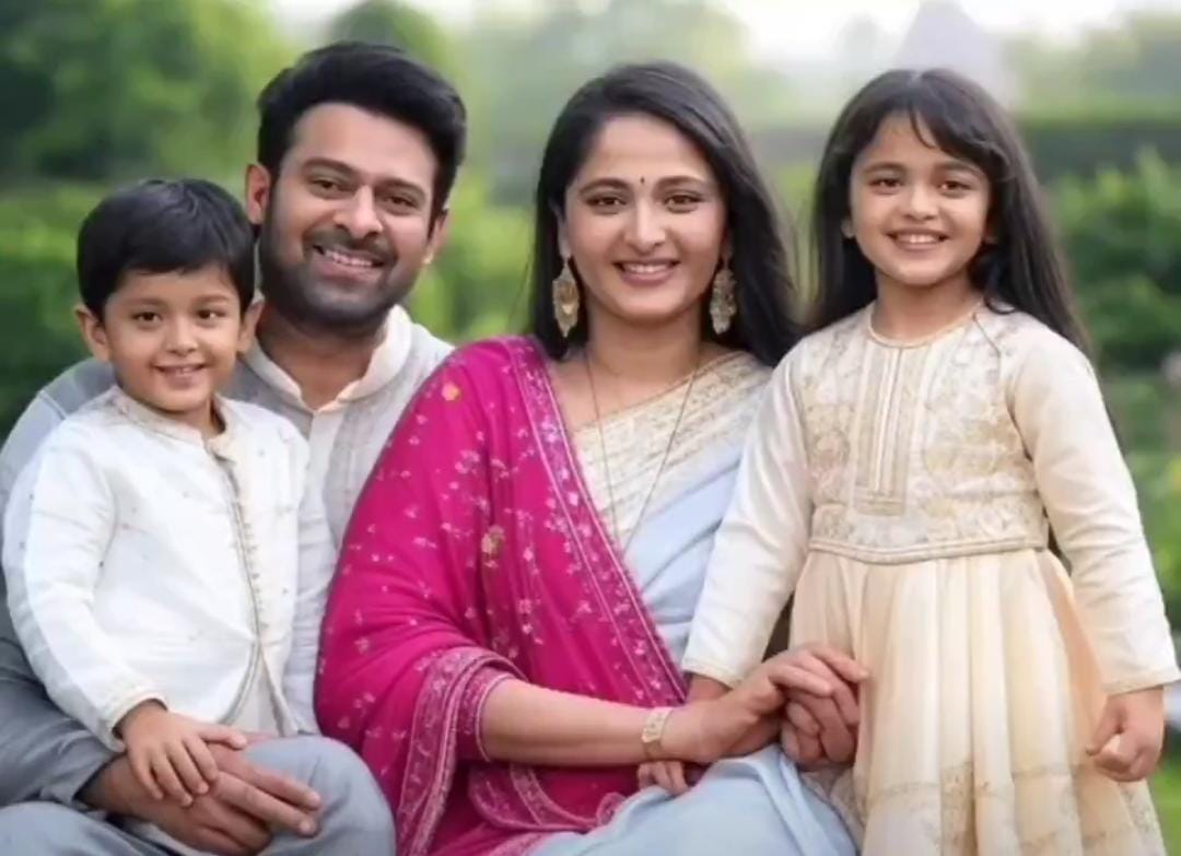 Prabhas and Anushka Become Parents For Three Kids AI Family Photos Take ...